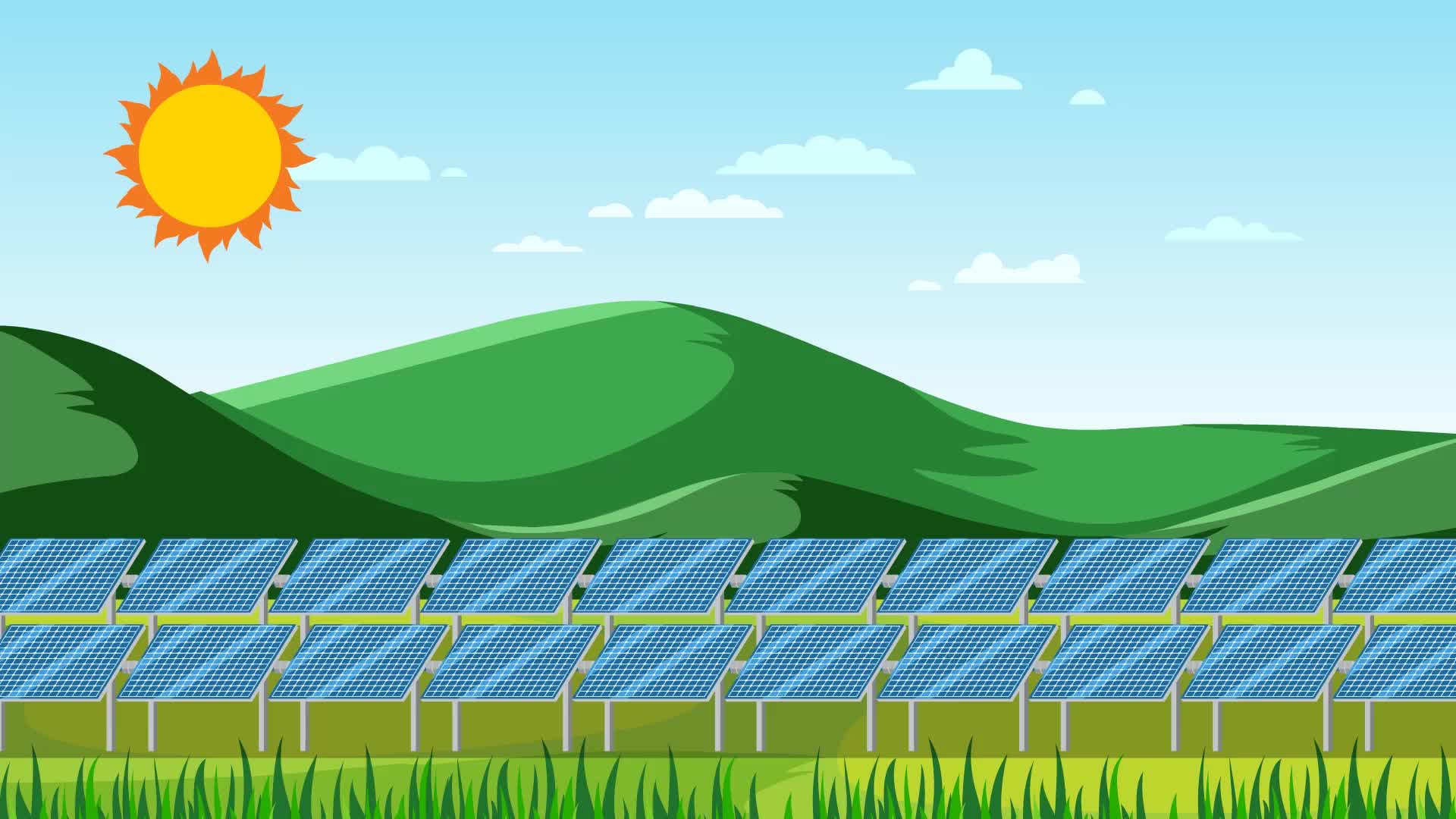 光伏能源企业公司科技运用原理二维MG动画宣传片制作