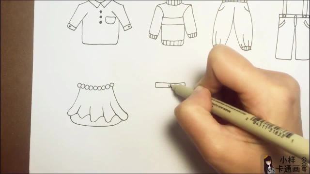 简笔画:两分钟教你画出萌萌哒小衣服,超简单
