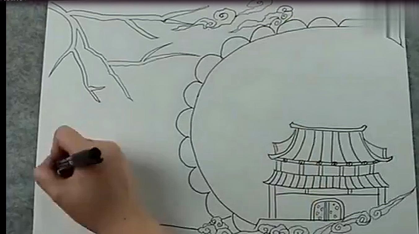 中秋节手抄报简笔画