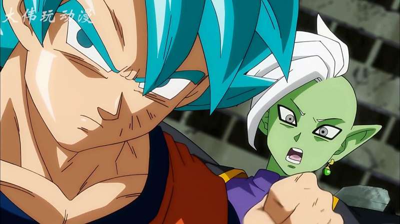 愤怒的悟空很可怕的,超蓝悟空被激怒了!狂揍扎马斯和黑悟空!