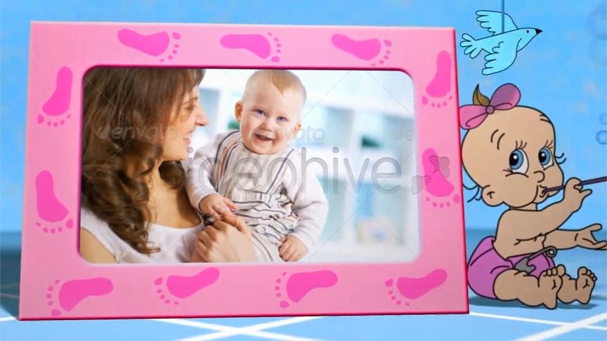 AE模板-儿童家庭幻灯片视频展示