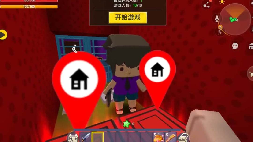 迷你世界游戏:木鱼小铃铛联机,多人欢乐撕名牌,女汉子小铃铛!