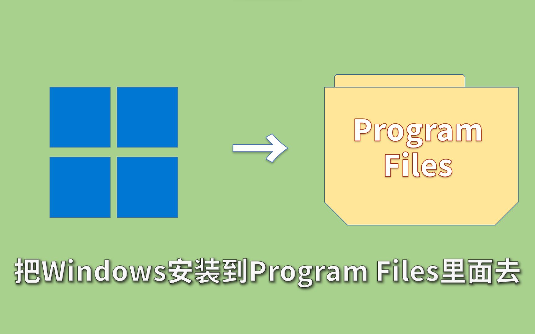 [R.CPDS|v65] 能否把Windows安装到Program Files里面?