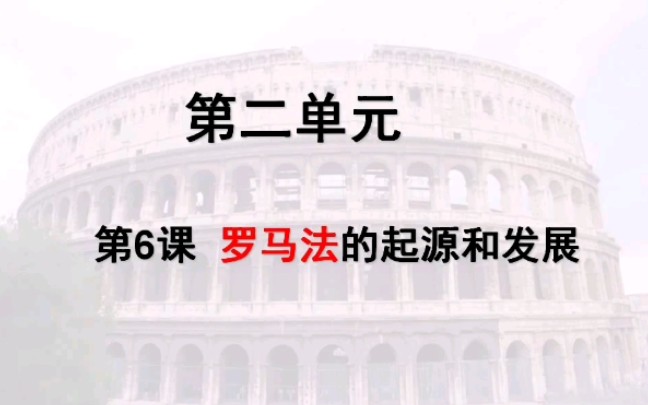 【精品PPT课程】高中历史必修1人教版 第6课 罗马法的起源和发展