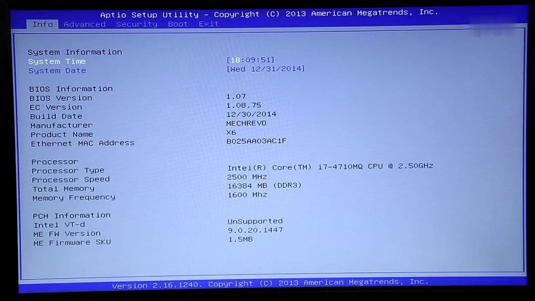 机械革命150W适配器新BIOS刷新教程
