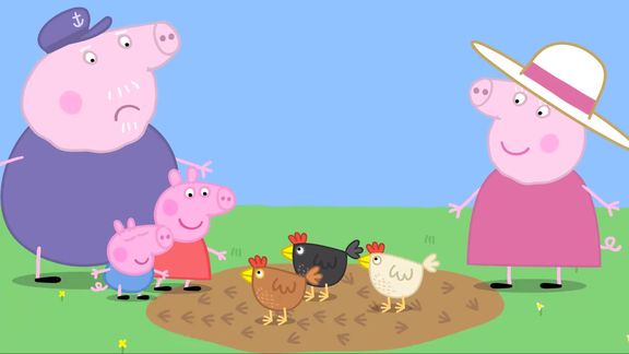 小猪佩奇:猪爷爷辛苦种的蔬菜,却被小鸡们吃到了,太调皮了!