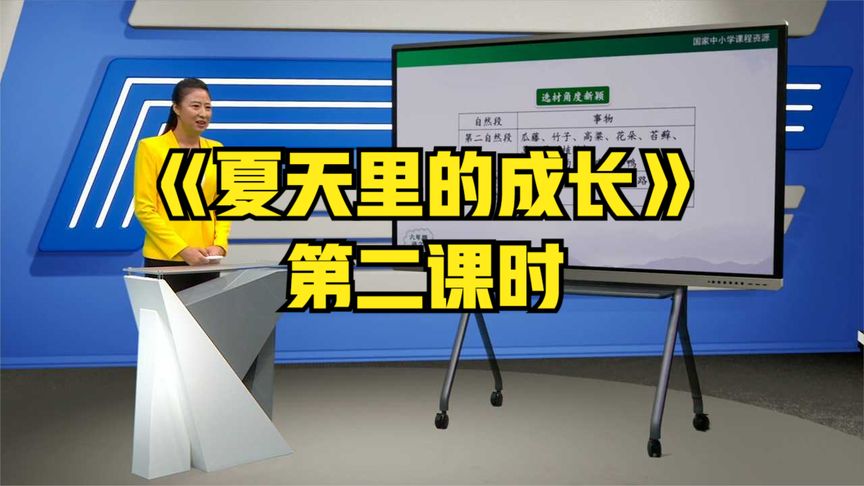 统编版小学语文六年级上册《夏天里的成长》第二课时实录PPT课件