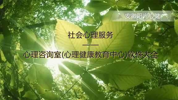 社会心理服务——心理咨询室(心理健康教育中心)软件大全