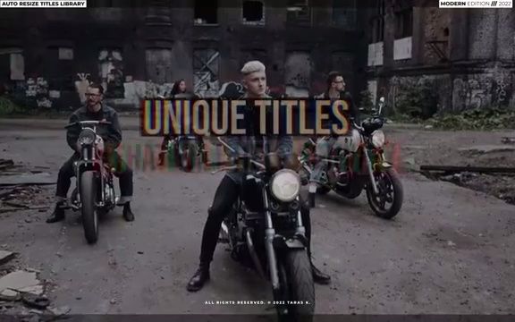 AE模板-自适应底栏边框粗体文字产品标题动画