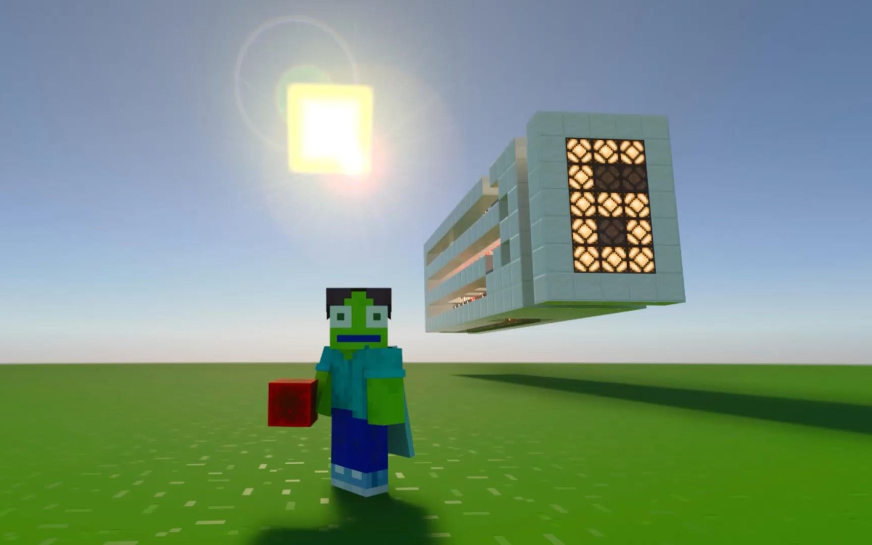 我的世界基岩版小巧可爱全显数字显示器