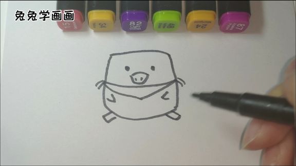 简笔画教程:Q版鸭鸭#童言童语,绘声绘色#