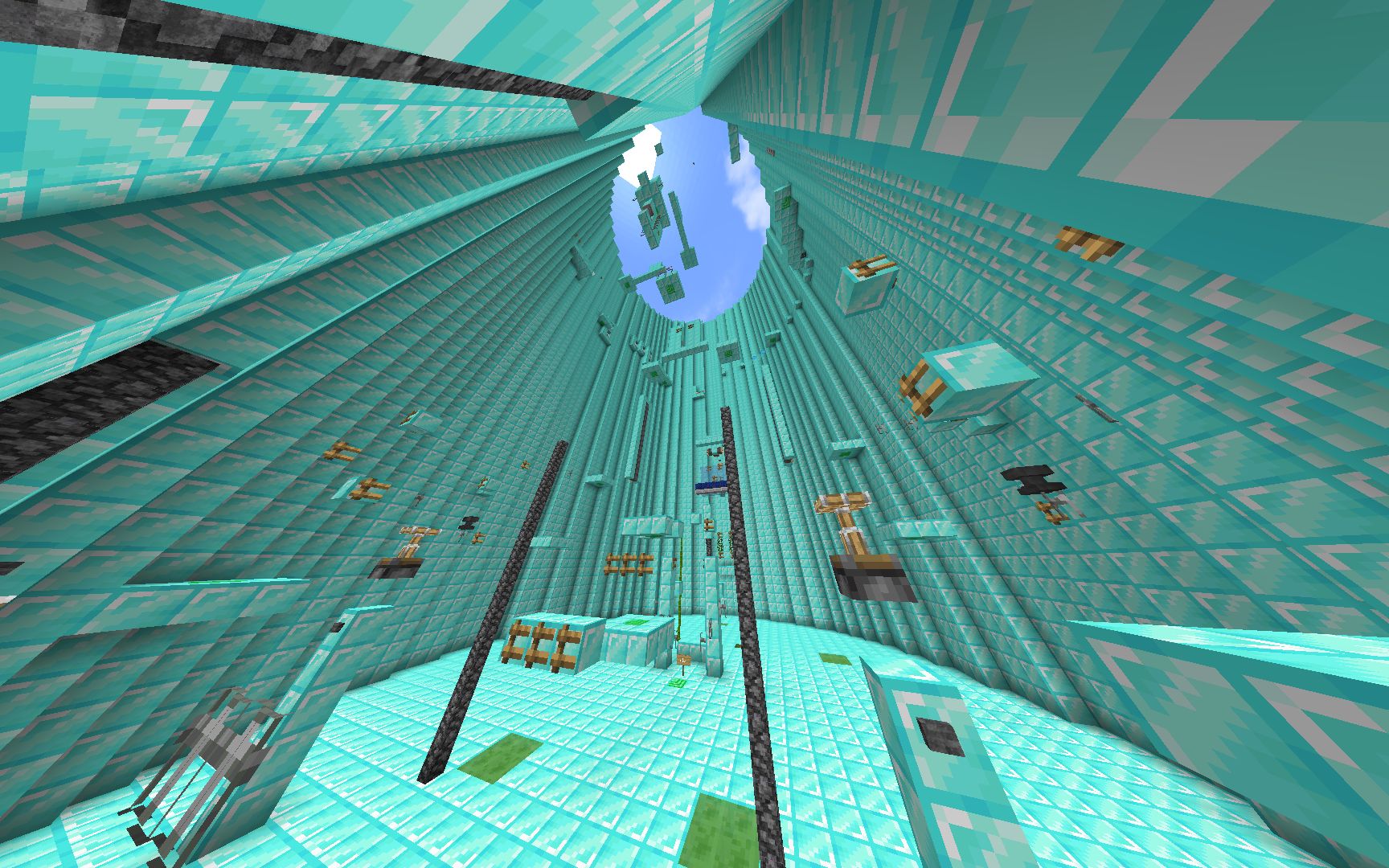 【MC基岩版跑酷】钻石塔(测试坐标显示)