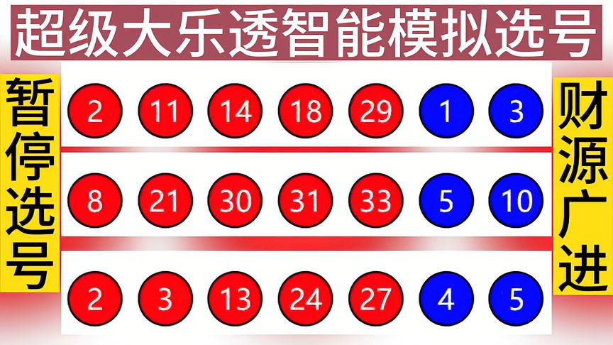 超级大乐透智能模拟选号