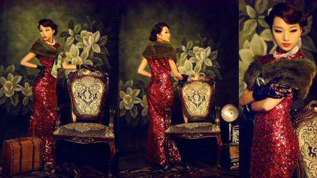 一张棚拍复古人像片做案例,这款PS工具很强大,神态都可以改变!