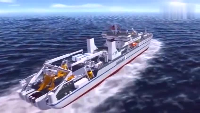 3D演示海底光纤的铺设过程,大开眼界了!