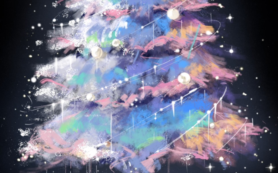 【Merry Christmas】又来画圣诞树啊啊 真的有手就行!