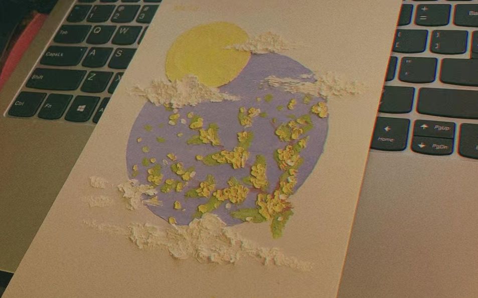 【油画棒/新手/入门/临摹/月亮】月下广寒仙