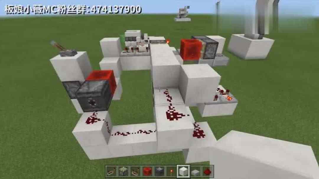 我的世界红石科技篇3:3x3红石螺旋活塞门,完美解决中间的方块、