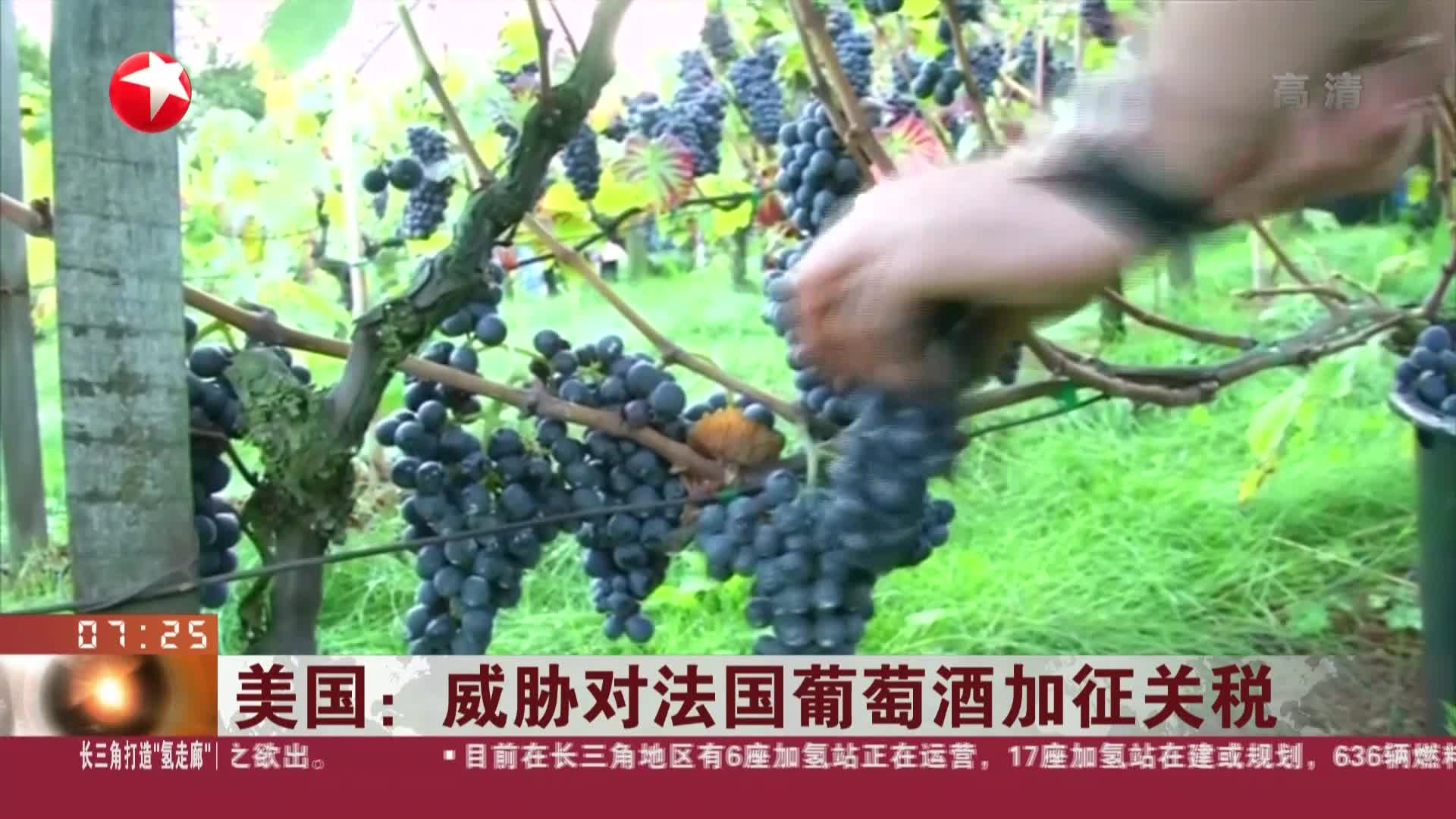 美国:威胁对法国葡萄酒加征关税