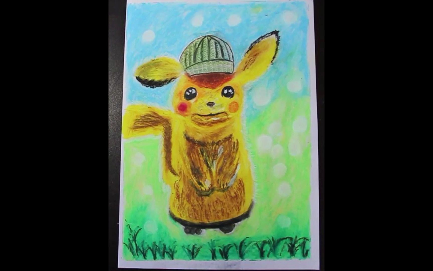 油画棒 - 超级无敌可爱的皮卡丘画法!