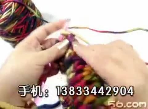 手工编织免费视频教学围巾单元宝针的织法棒针