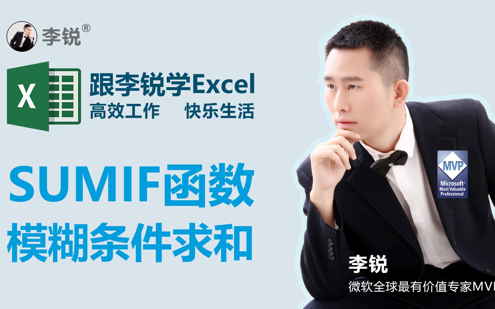跟李锐学Excel:SUMIF函数模糊条件求和