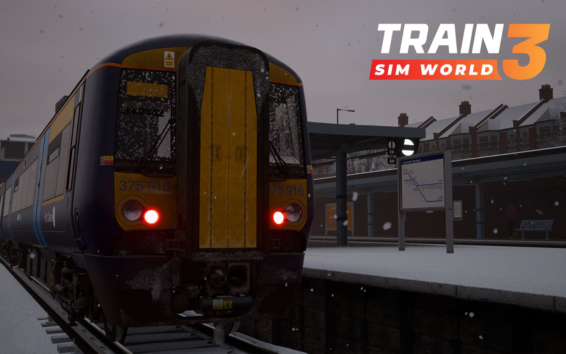 我很不抱歉车灯晃你眼睛 | 模拟火车世界3 2K64 吉林厄姆站→伦敦...