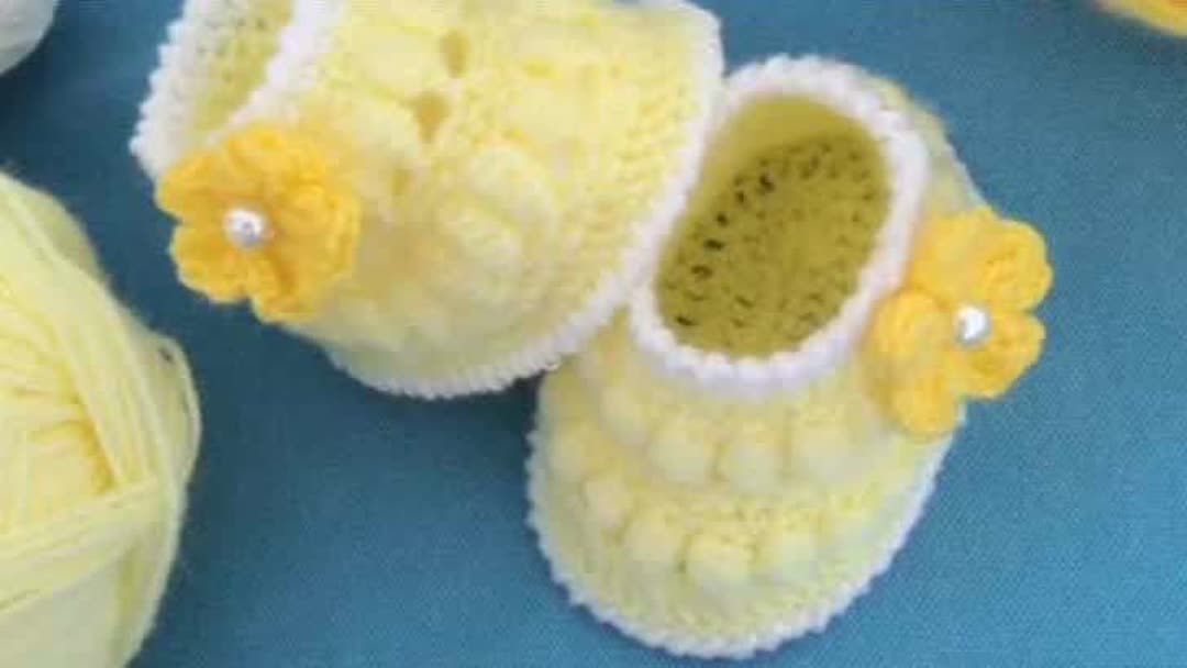 简单编织宝宝毛线鞋教程:钩针编织舒适的婴儿鞋,宝宝穿上暖脚