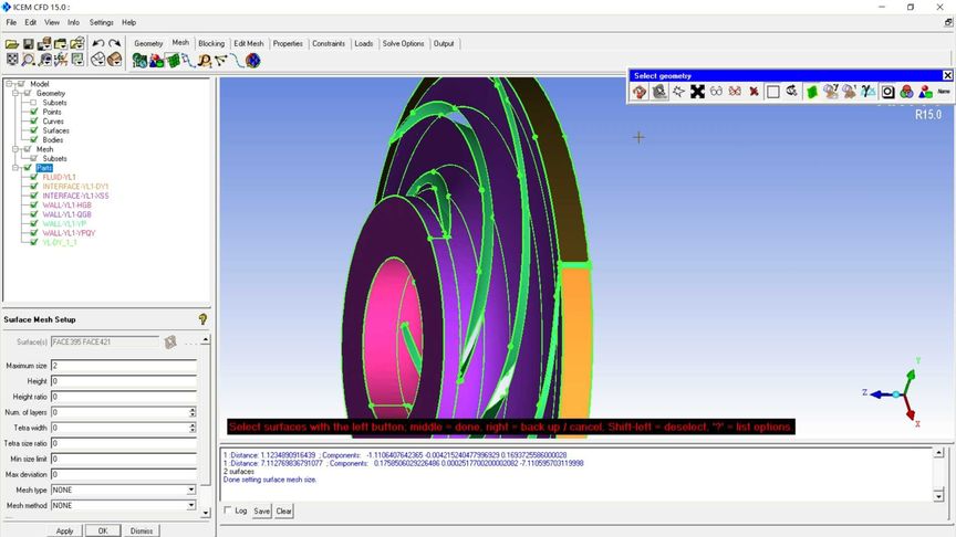 第十五课 ICEM多级离心泵叶轮四面体网格划分