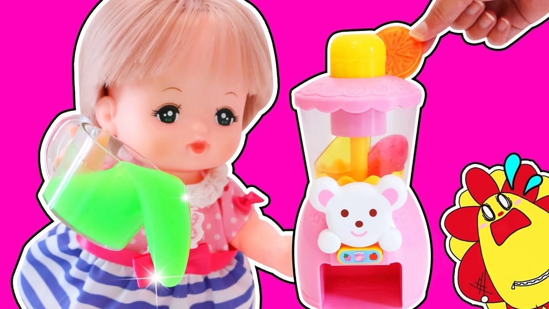 【玩具食玩动画】梅尔用粘液汁制作筷子,在搅拌机和厨房烹饪!