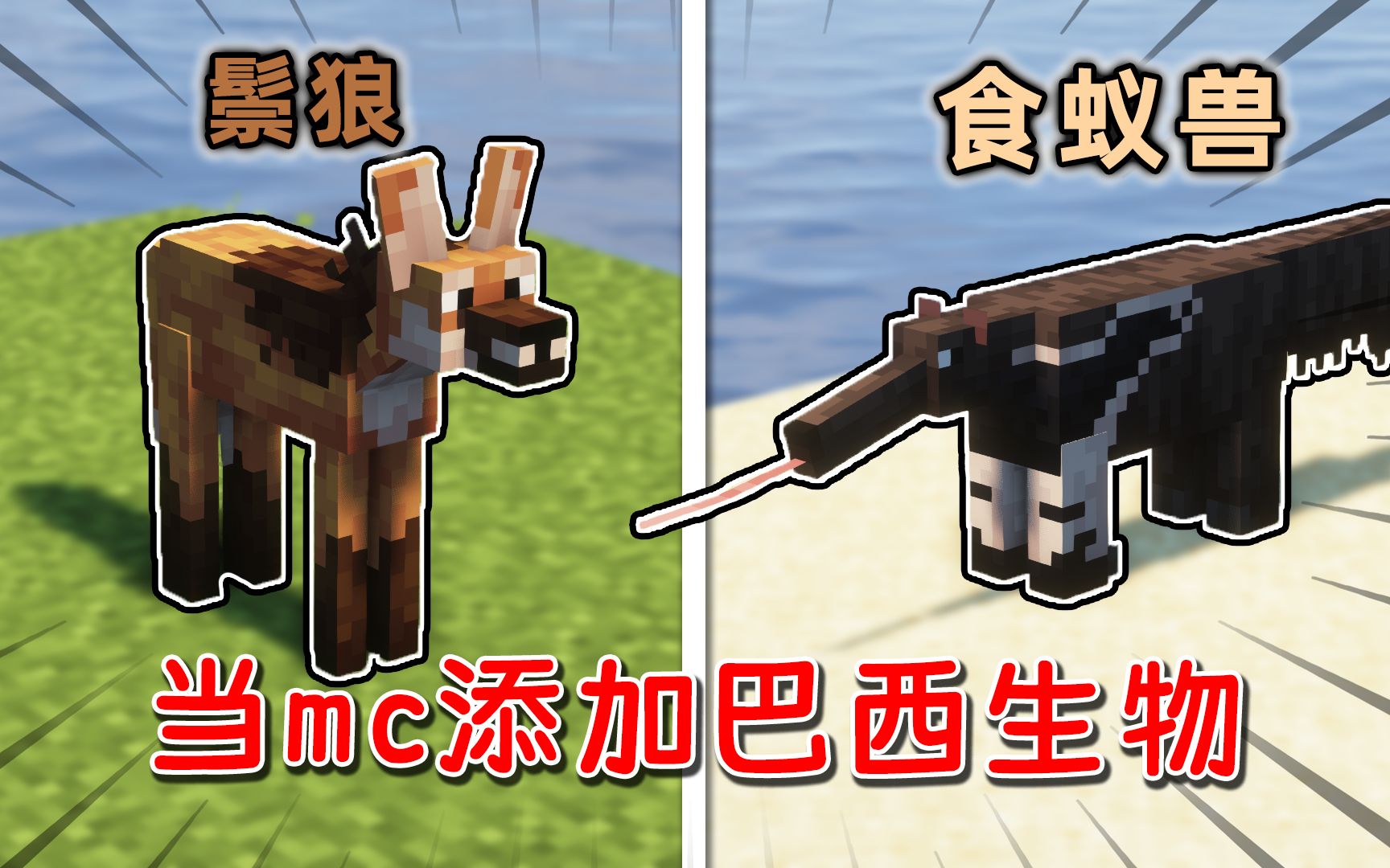 MC添加更多巴西生物!鬃狼体味可以吸引周围动物?放牧人狂喜