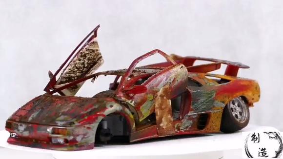 修复老弟玩坏被遗弃的的兰博基尼模型!