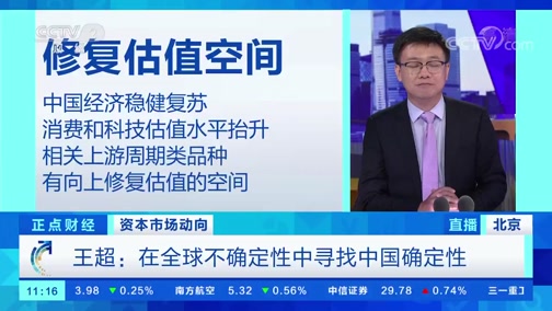 [正点财经]资本市场动向 王超:在全球不确定性中寻找中国确定性