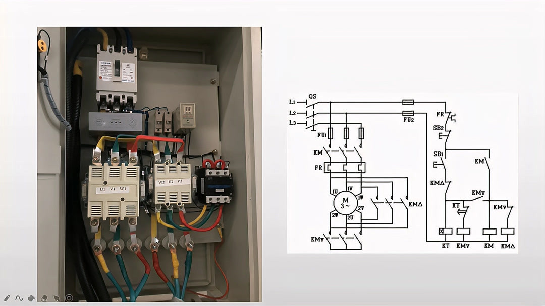 星三角降压启动并联两台电机,一台电机反向,如何改变旋转方向?