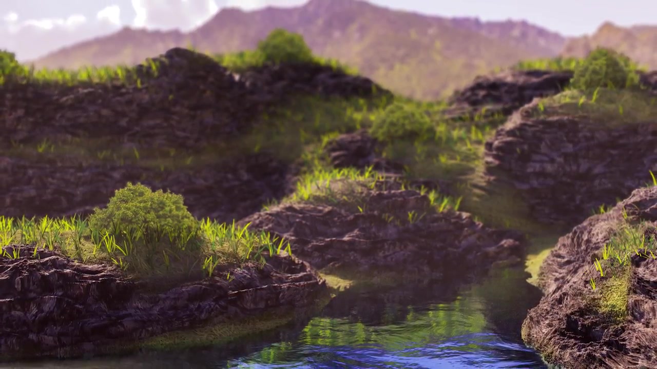 【教程】Blender山水风景建模(MrSorbias无字幕)