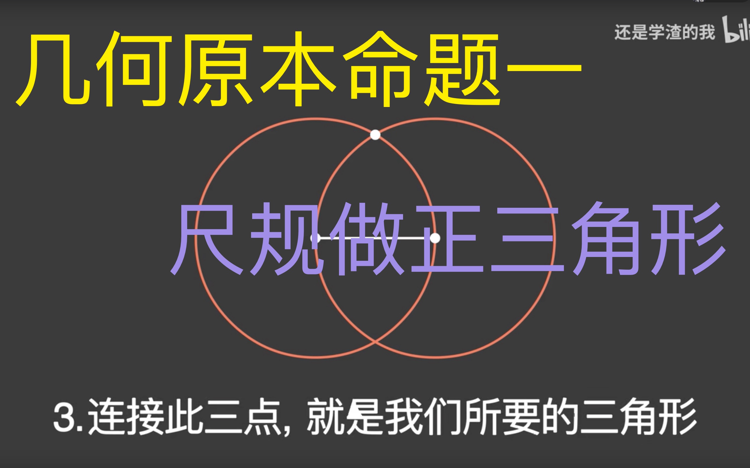 《几何原本》命题一:尺规做正三角形