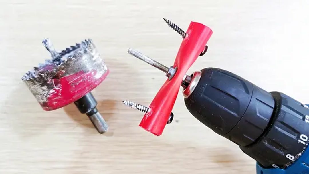 没有开孔器怎么钻孔?跟着装修电工学了一招,自己就能制作开孔器