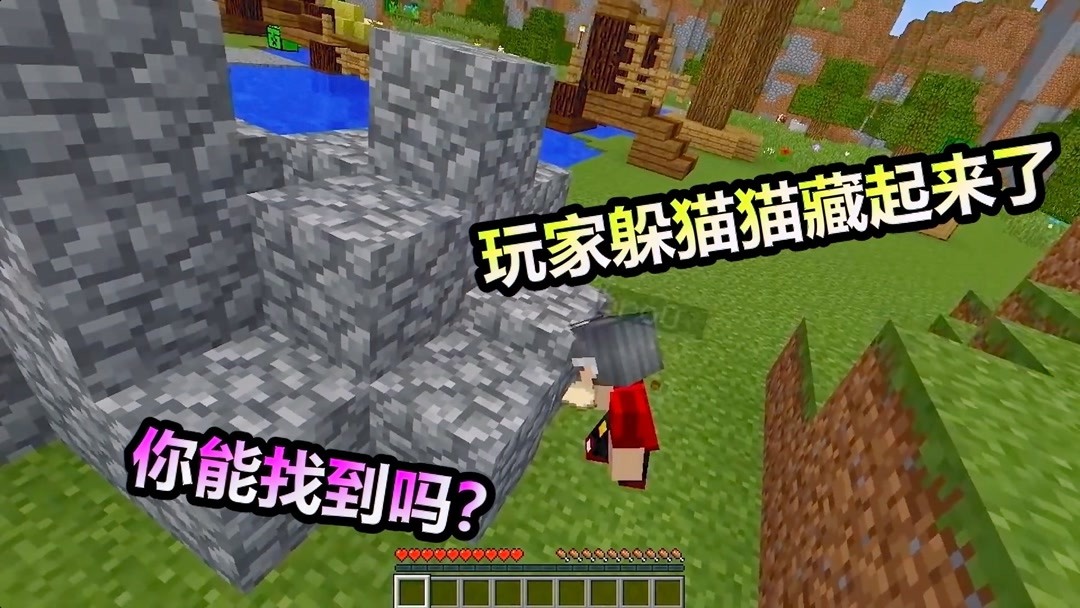 MC我的世界:玩家躲猫猫藏起来了,你能找到他吗?这叫大神玩家