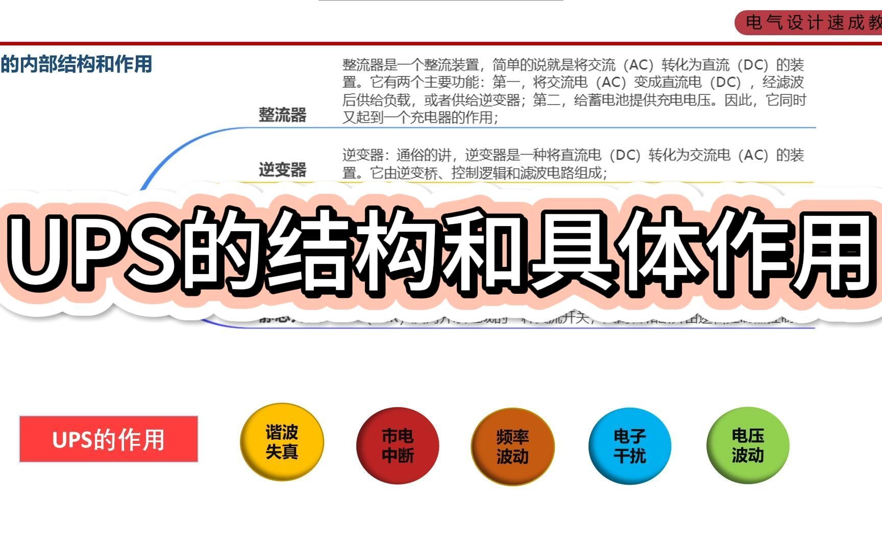 我们日常使用的不间断电源UPS的组成结构和具体的功能有哪些?