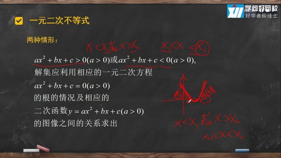 每天学一点数学,高中数学,一元二次不等式