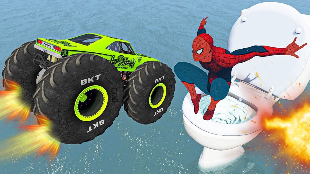 汽车模拟器:挑战飞跃蜘蛛侠,谁能取得最后的胜利?炯囧侠解说