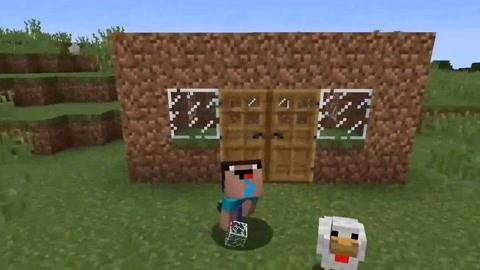 我的世界:我的小木屋!又是没有封顶的!