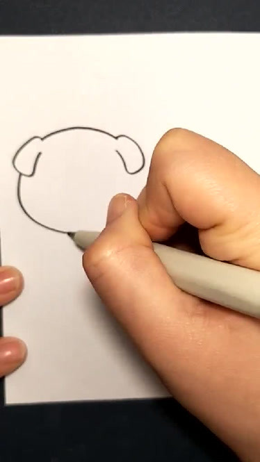 萌萌哒狗狗想学简笔画的可以 我哦