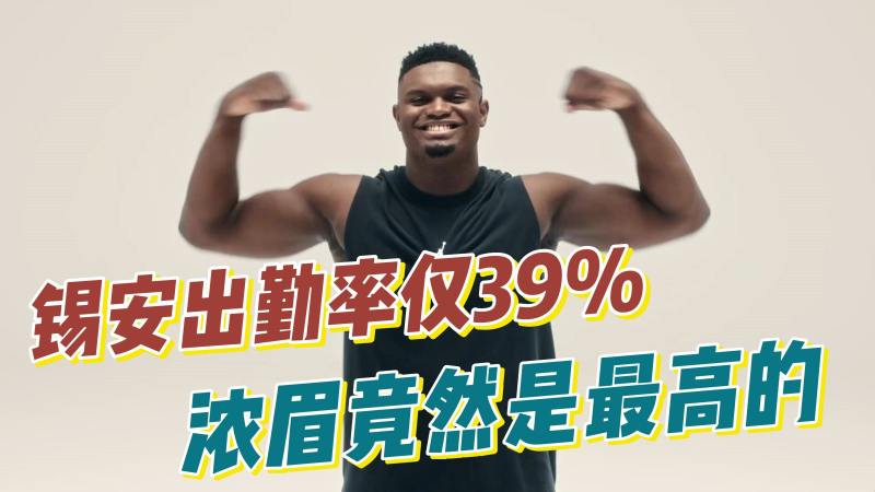 美媒统计球星出勤率,锡安四年仅39.4%,浓眉高达62.9%!