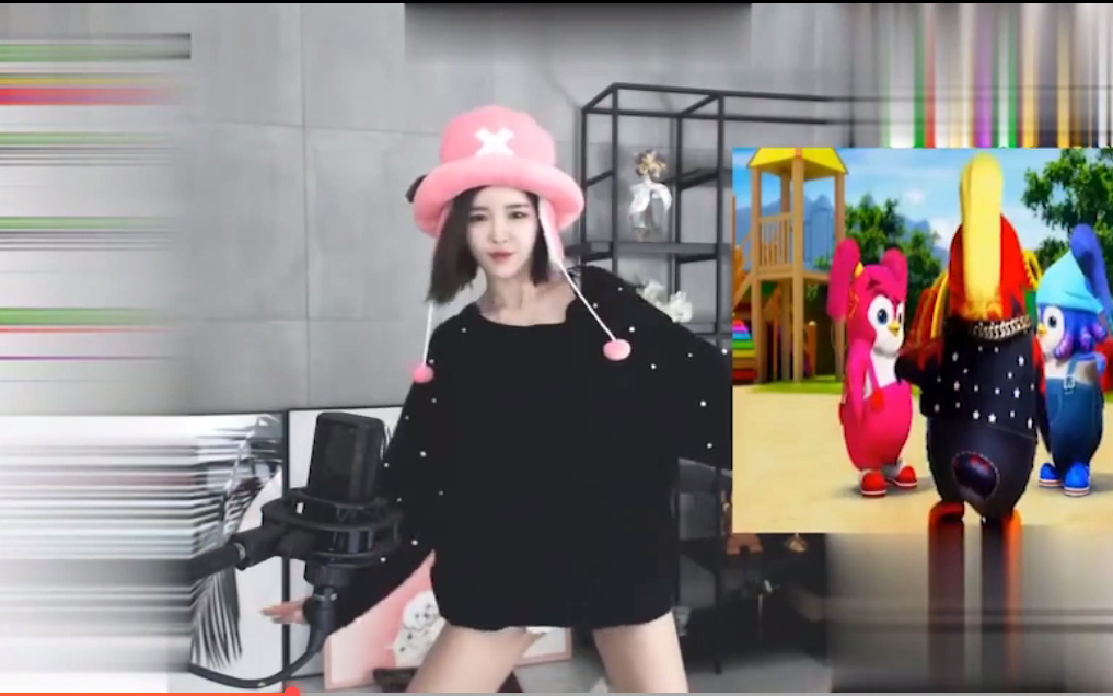 身材真性感女主播直播模仿动漫人物搞怪舞蹈今天我婉可爱能秒人 - ...