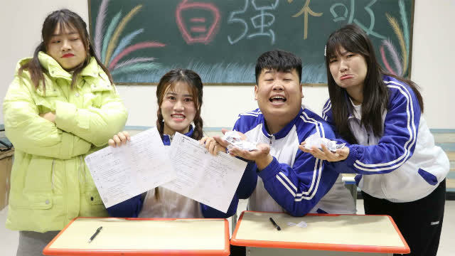 短剧:模拟考试女学霸写错字撕毁试卷,没想却坑惨了同学