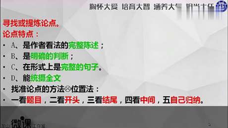 议论文论点答题技巧