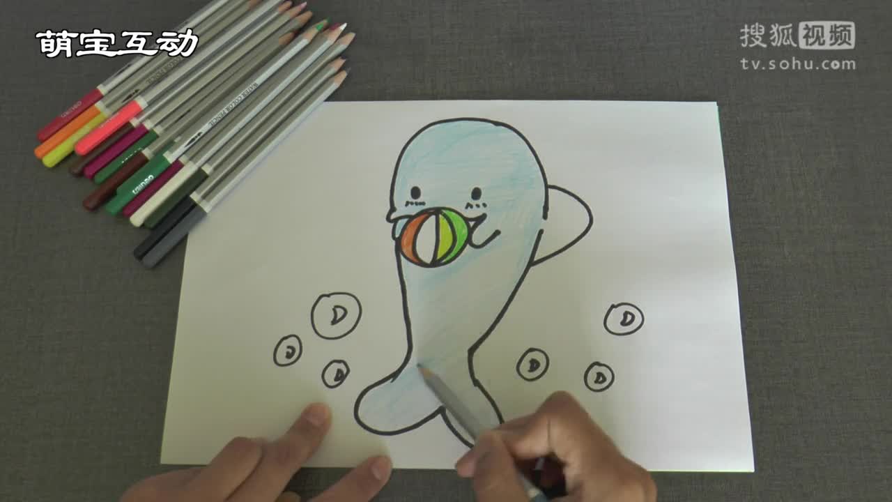 简笔画海豚,好可爱呀