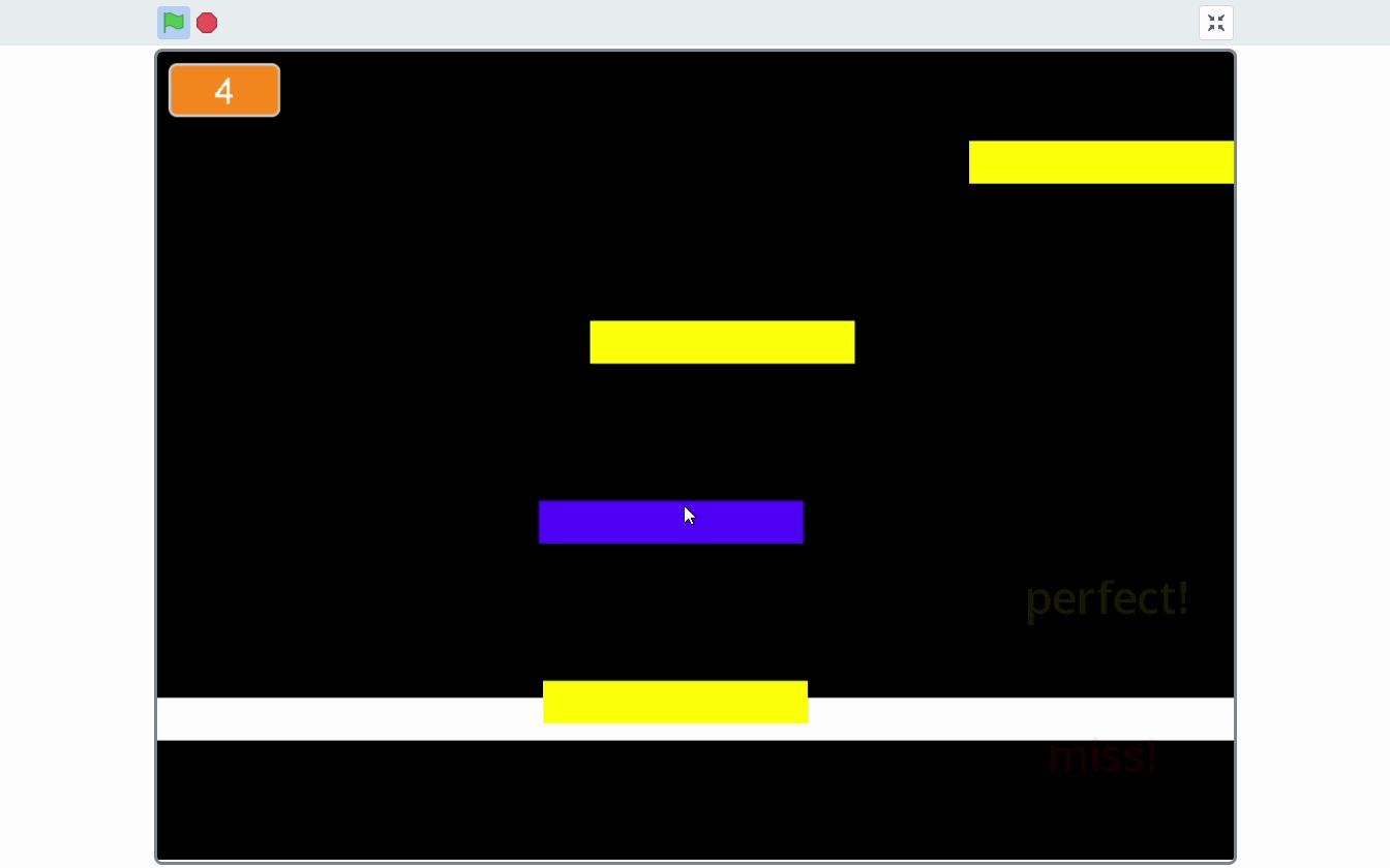 用scratch15分钟随便写了一个音游