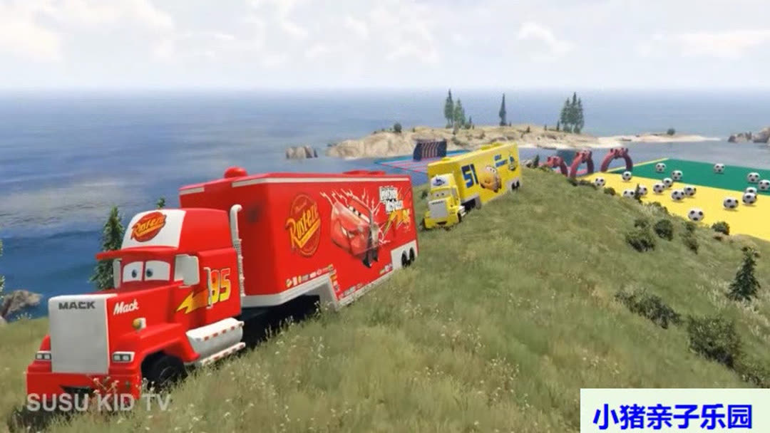 卡通动画车 儿童玩具车 小汽车玩具 麦昆运输车 汽车总动员4